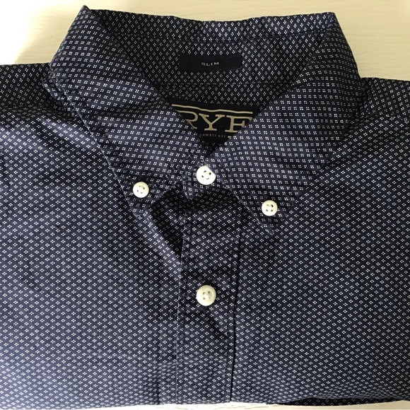 Hawker Rye | Shirts | Rye By Hawker Rye Mens Slim Black White Geometric ...